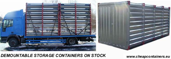 Demountable storage containers on stock :: Containers